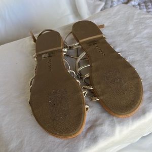 Report | Shoes | Report Gold Metallic Chunky Sandals | Poshmark